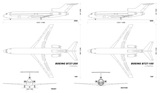 Clásicos: Boeing – 727 – EL MUNDO DE LOS AVIONES COMERCIALES